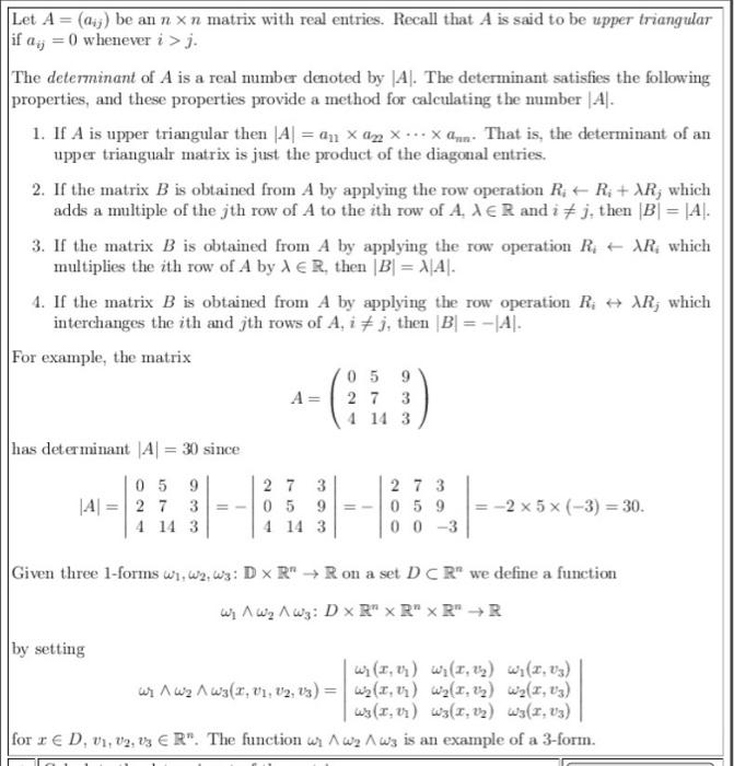 Solved Let A= (aij) be an n xn matrix with real entries. | Chegg.com