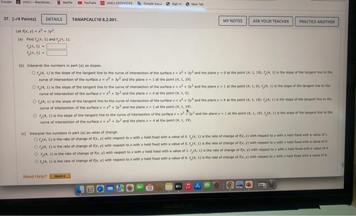 Solved Let f(x,y)=x2+3y2 (a) Find f,(4,1) and f(4,1). | Chegg.com