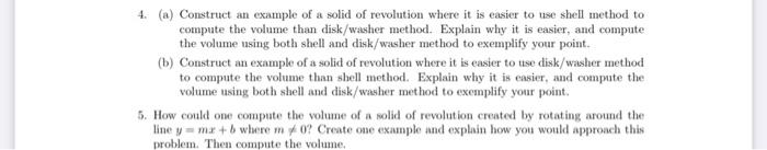 Solved 4. (a) Construct an example of a solid of revolution | Chegg.com