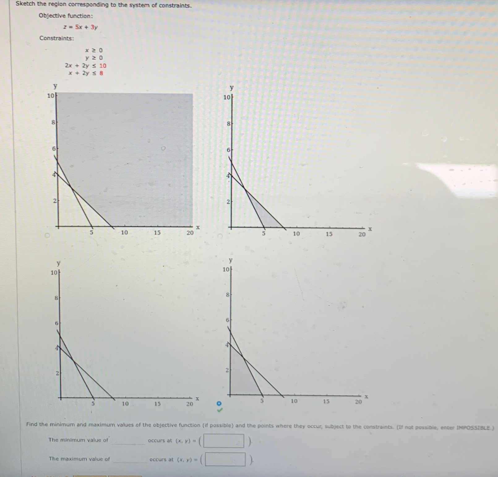 Solved Sketch the region corresponding to the system of | Chegg.com