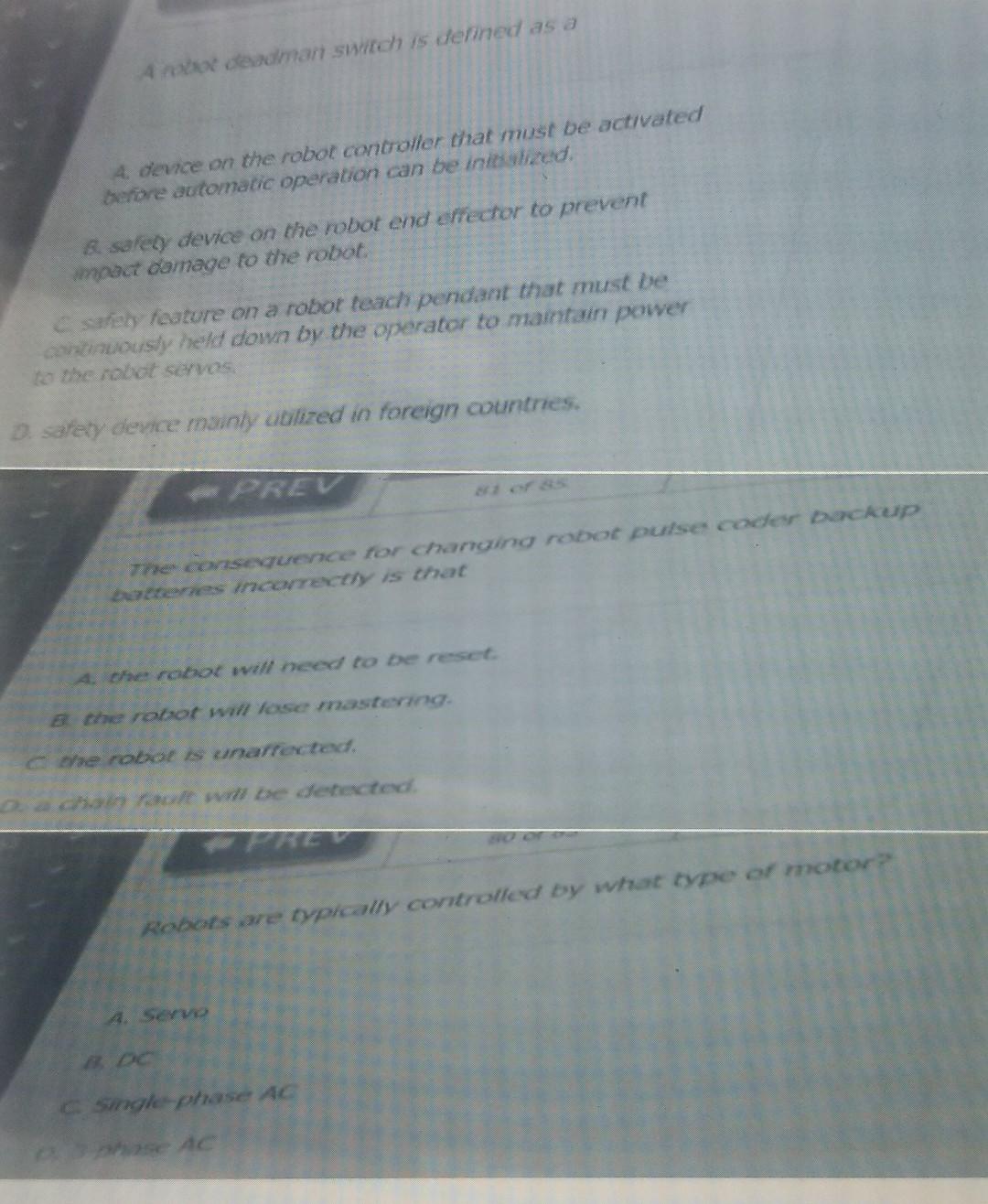 Solved 4 mot deadman switch is defined as a 4. device on the | Chegg.com