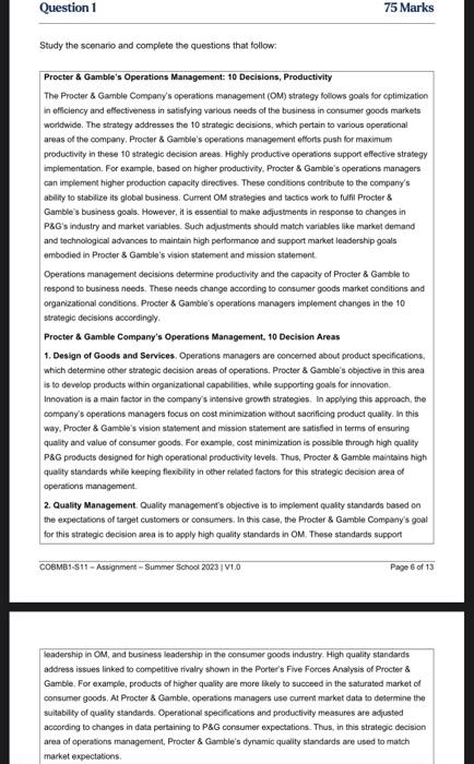 Solved Study the scenario and complete the questions that | Chegg.com