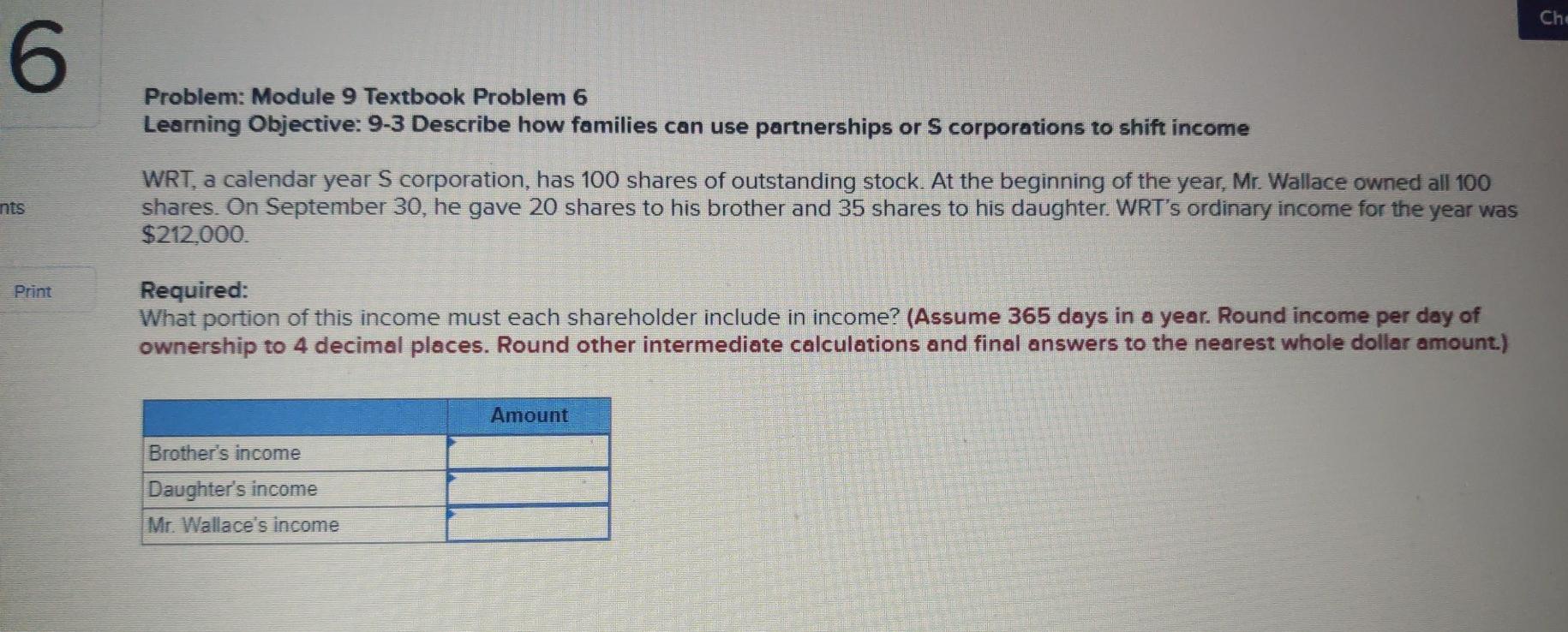 Solved Che 6 Problem: Module 9 Textbook Problem 6 Learning | Chegg.com