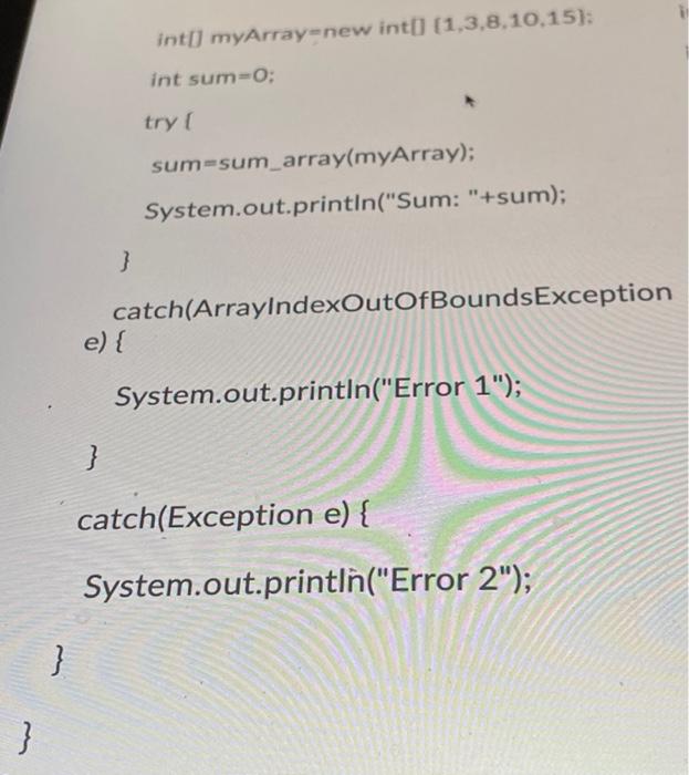 Solved Java class Main public static int sum_array(int[] | Chegg.com