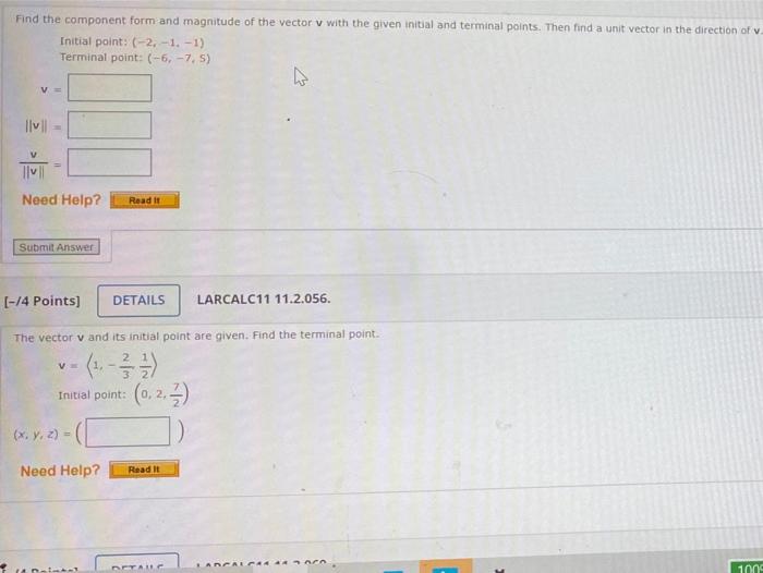 Solved Find the component form and magnitude of the vector v | Chegg.com