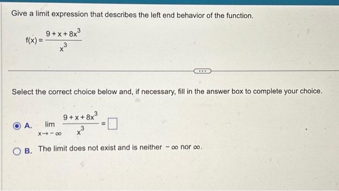 Solved Give a limit expression that describes the left end | Chegg.com