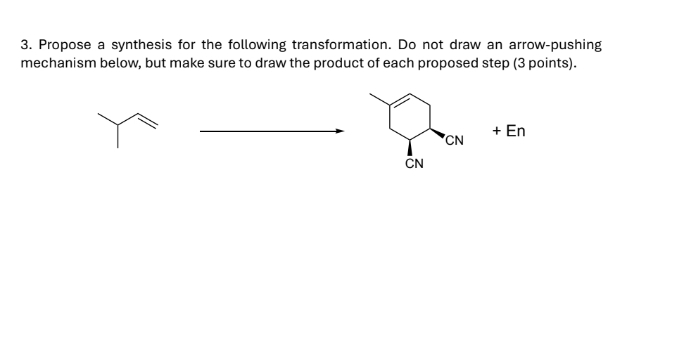 Solved Propose a synthesis for the following transformation. | Chegg.com