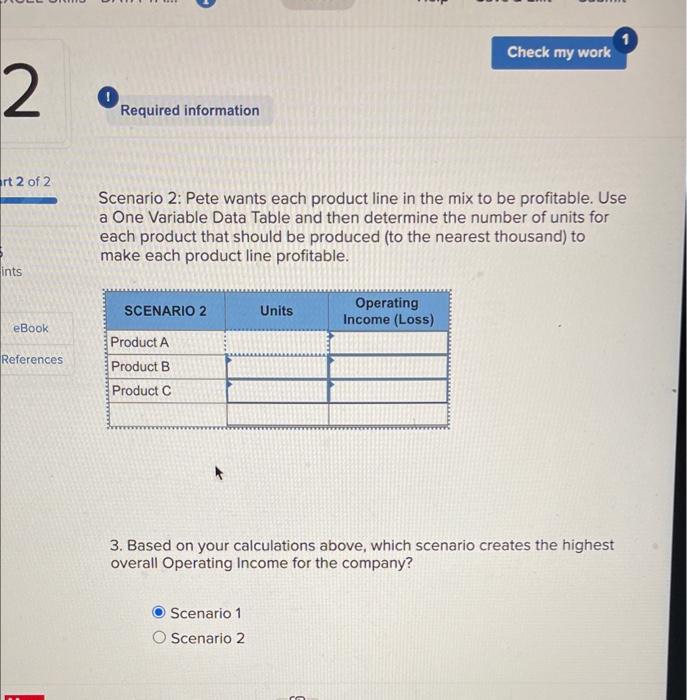 Solved Required information Required: 2. Using the Data | Chegg.com