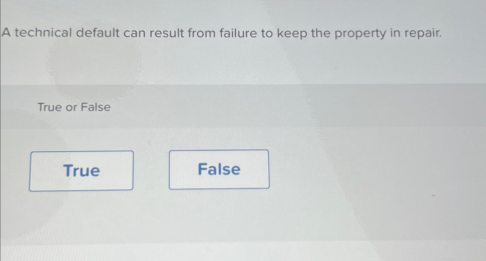 Solved A technical default can result from failure to keep | Chegg.com