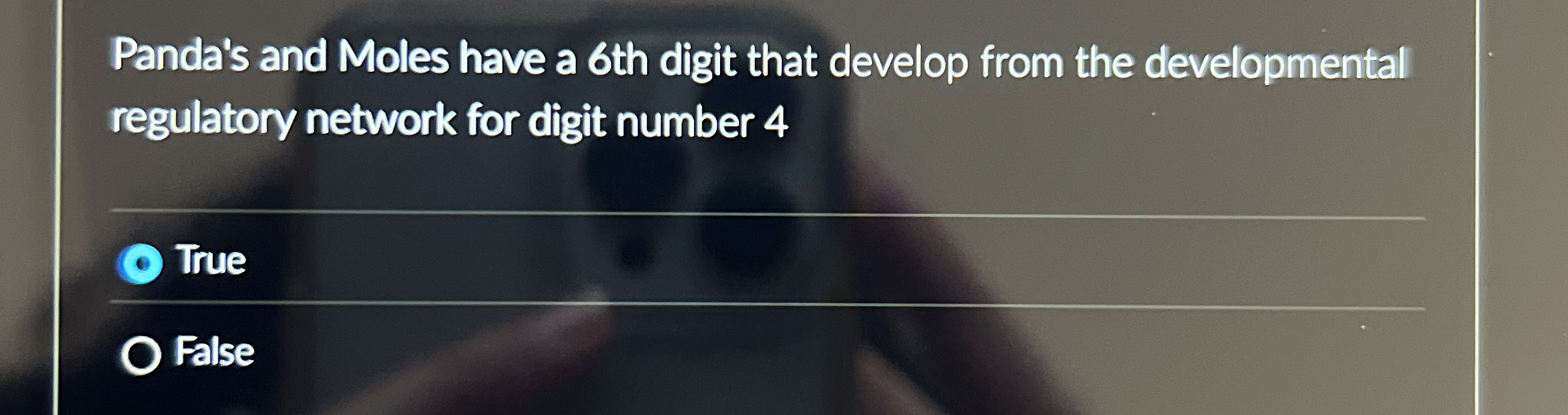 Solved Panda's and Moles have a 6th digit that develop from | Chegg.com