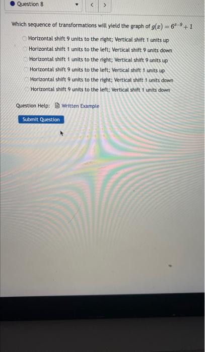 Solved Which sequence of transformations will yield the | Chegg.com