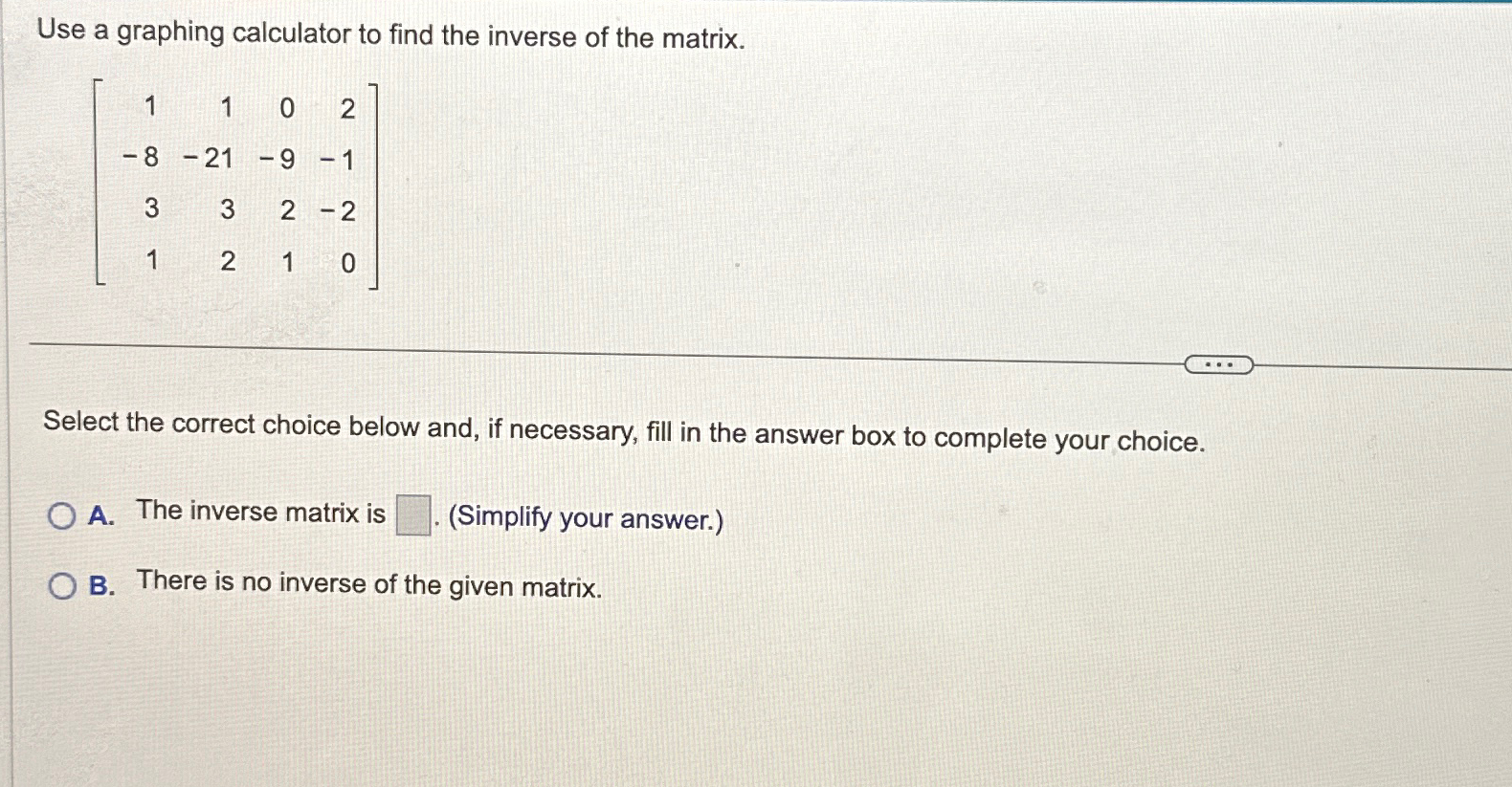Solved Use a graphing calculator to find the inverse of the | Chegg.com