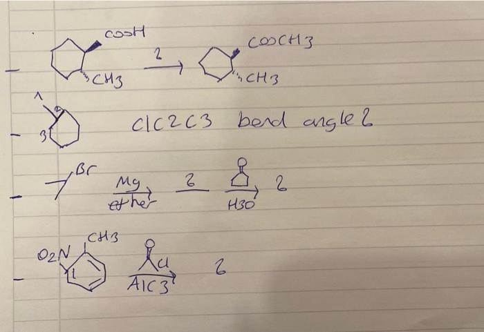 Solved ₂0 31 Cost 02N СНЗ 2 for my, My. et her CH3 CH3 ClC2 | Chegg.com