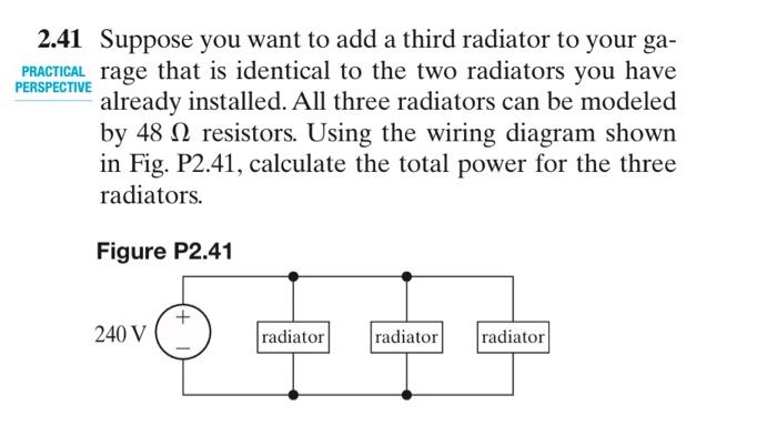 Solved 2.43 Repeat Problem 2.41 using the wiring diagram | Chegg.com
