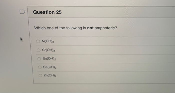 Solved Question 25 Which one of the following is not | Chegg.com