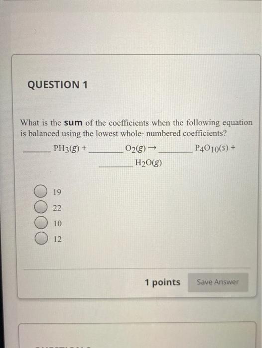 Solved QUESTION 1 What is the sum of the coefficients when | Chegg.com