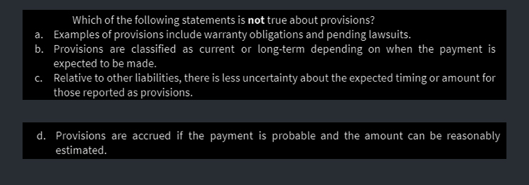 Solved Which of the following statements is not true about | Chegg.com