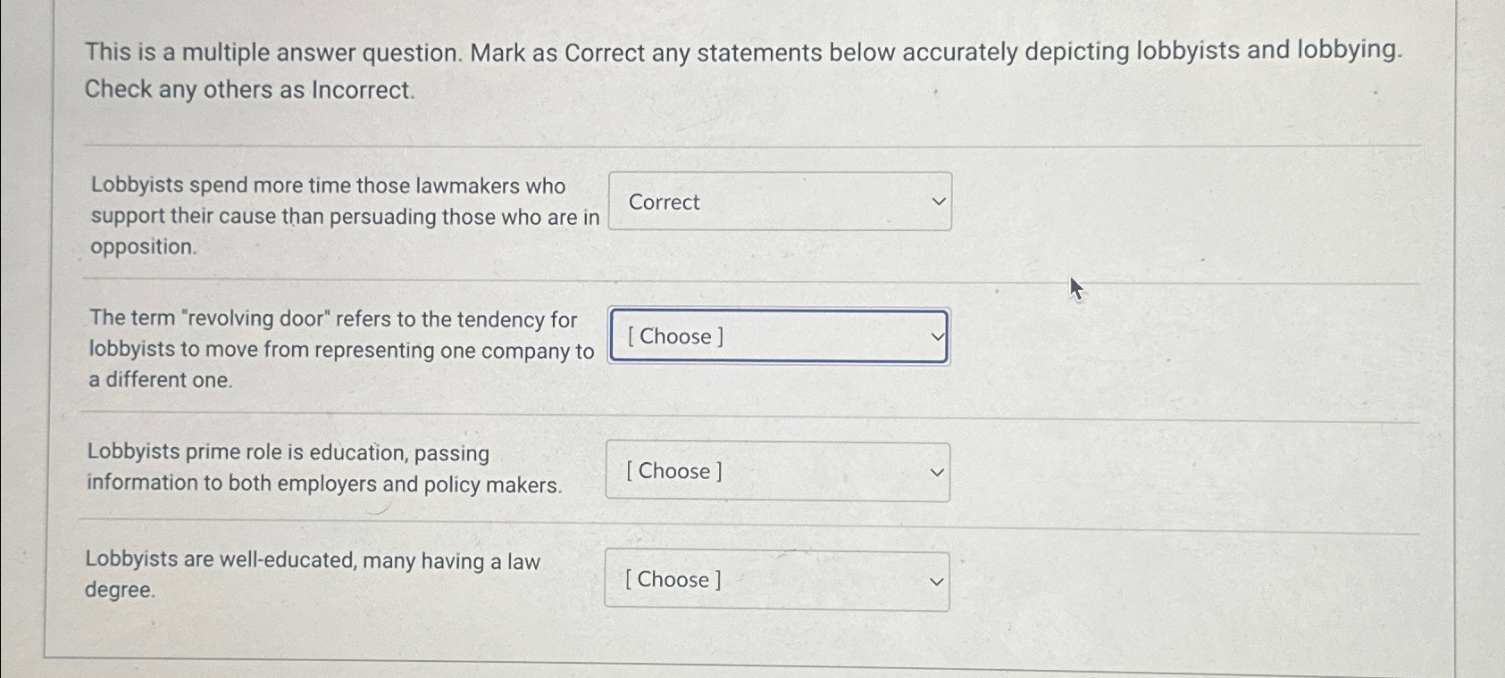Solved This is a multiple answer question. Mark as Correct | Chegg.com