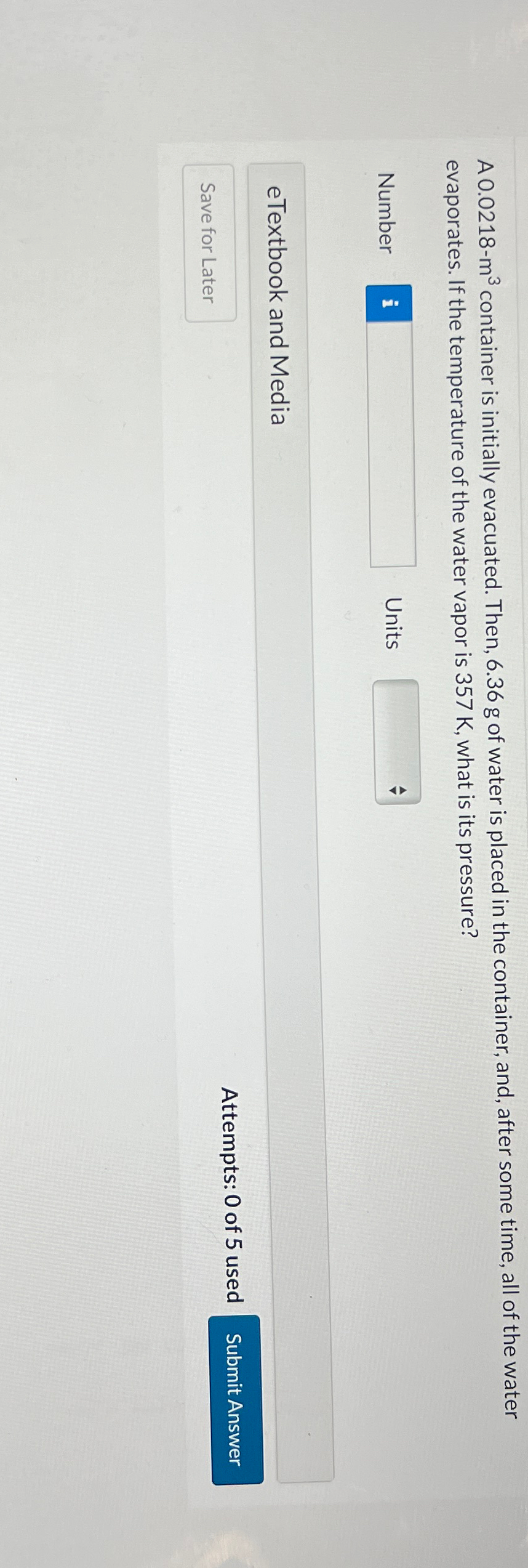 Solved A 0.0218-m3 ﻿container is initially evacuated. Then, | Chegg.com