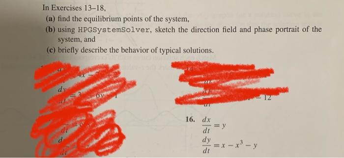 Solved In Exercises 13-18, (a) find the equilibrium points | Chegg.com