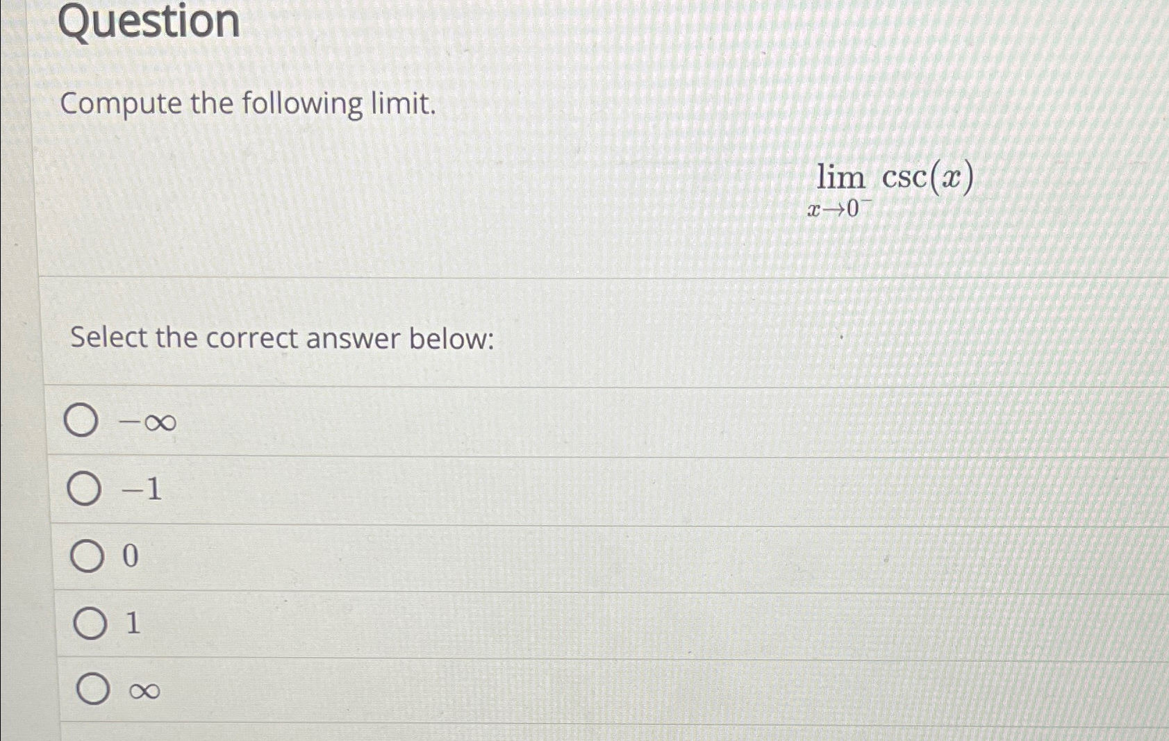 Solved QuestionCompute the following | Chegg.com