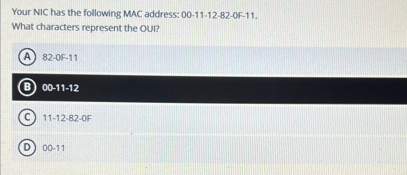 Solved Your NIC has the following MAC address: | Chegg.com