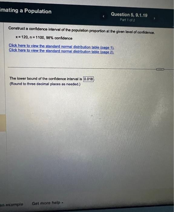Solved Construct a confidence interval of the population | Chegg.com