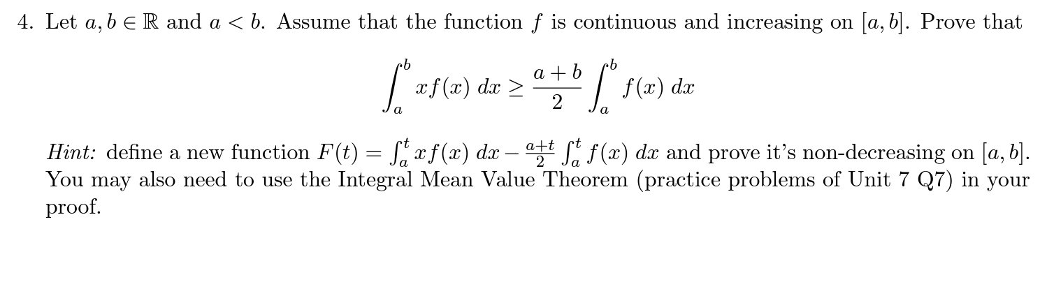 Solved Let a,binR and Let a,binR and | Chegg.com