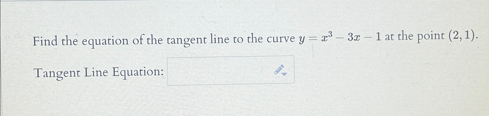 Solved Find the equation of the tangent line to the curve | Chegg.com