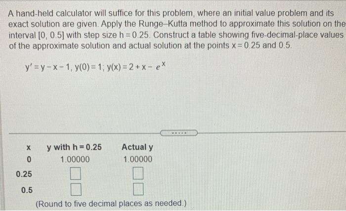 Solved A hand-held calculator will suffice for this problem | Chegg.com