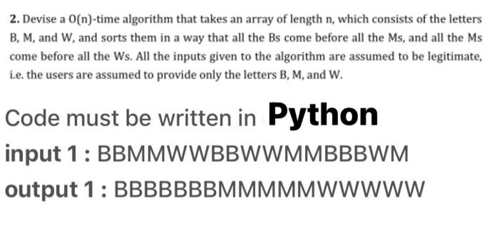 Solved 2 Devise A On Time Algorithm That Takes An Array 
