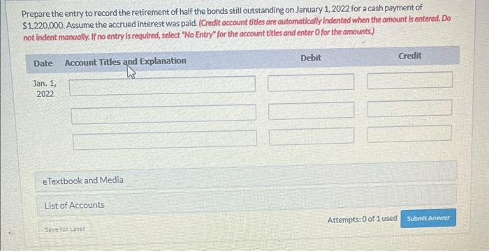 Solved Prepare the entry to record the retirement of half | Chegg.com