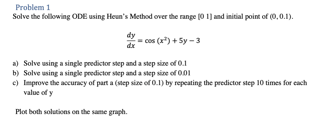 Solved In MATLAB! plot all three part into on graph please!! | Chegg.com