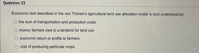 Solved Question 22 2 points The locational interdependence | Chegg.com
