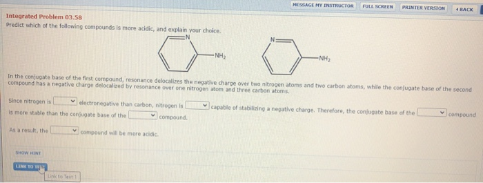 Solved MESSAGE MY INSTRUCTOR FULL SCREEN PRINTER VERSION + | Chegg.com