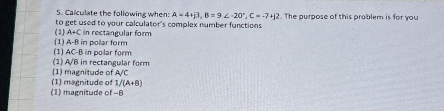 Solved Calculate the following when: | Chegg.com