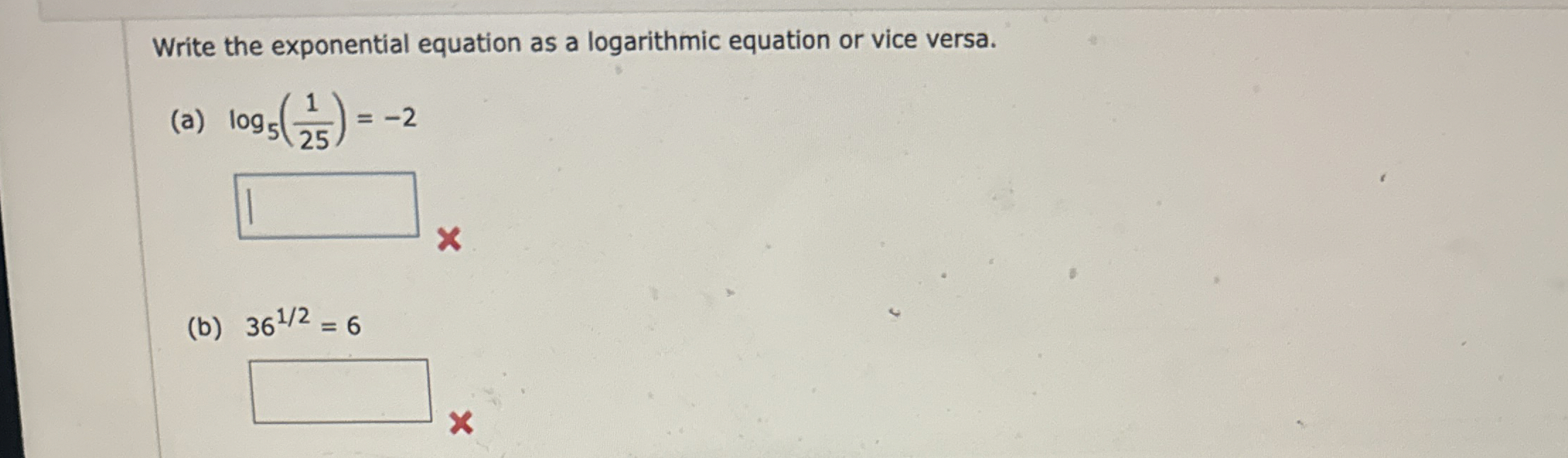Solved Write the exponential equation as a logarithmic | Chegg.com