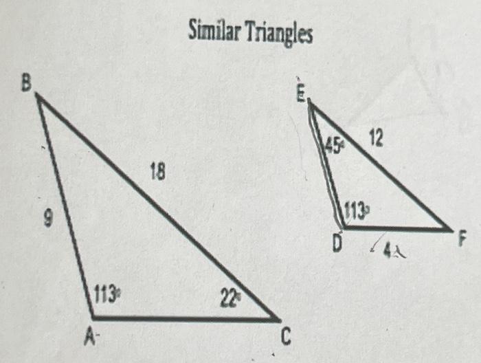 Solved Similar Triangles | Chegg.com