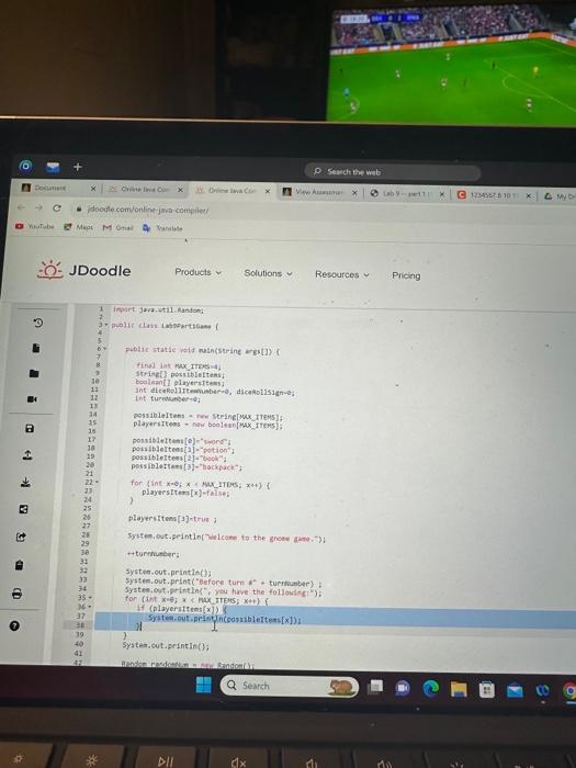 Solved c ? O Document YouTube I x Online Java Com X A | Chegg.com