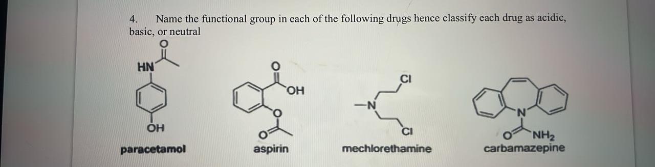 Solved Name the functional group in each of the following | Chegg.com