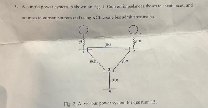 Solved 3. A simple power system is shown on Fig. 1. Convert | Chegg.com