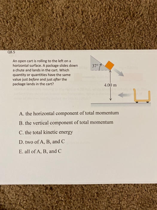 Solved Q8 2 Two Objects With Different Masses Collide With