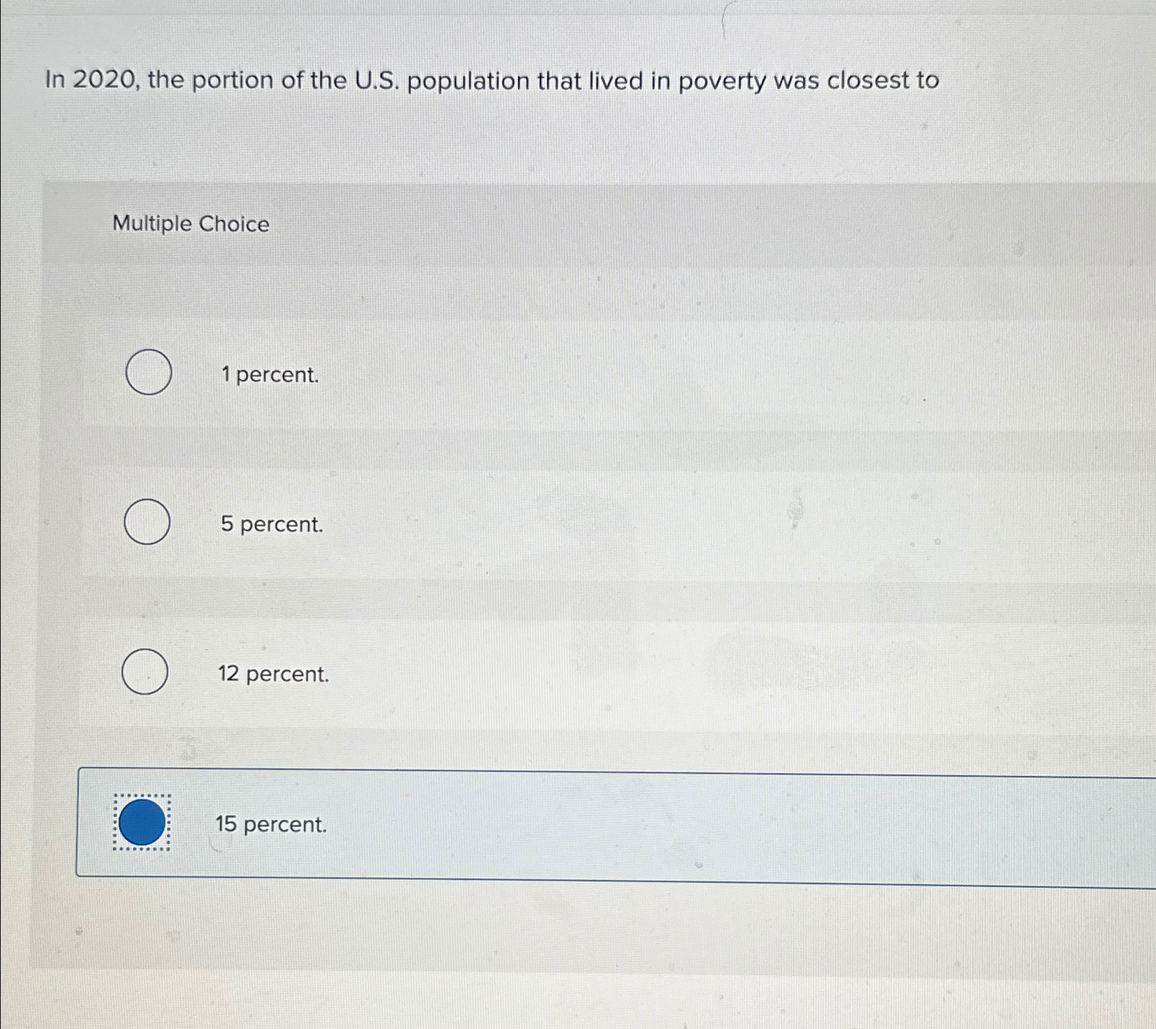 Solved In 2020, ﻿the portion of the U.S. ﻿population that | Chegg.com