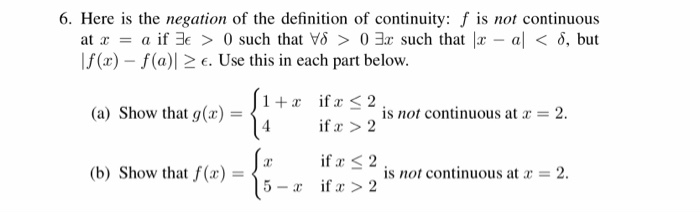 Solved 6. Here is the negation of the definition of | Chegg.com