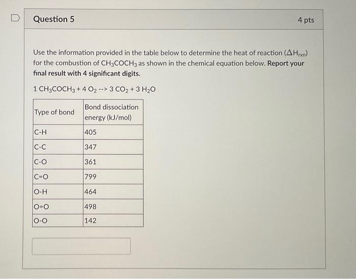 Solved Use the information provided in the table below to | Chegg.com