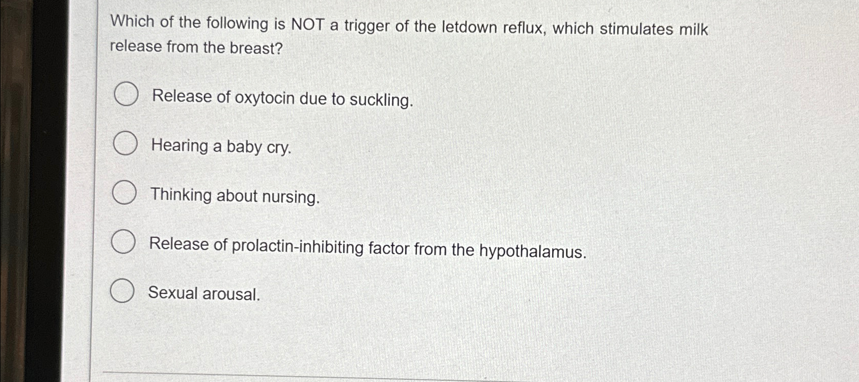 Solved Which of the following is NOT a trigger of the | Chegg.com