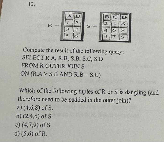 Solved Compute the result of the following query: SELECT | Chegg.com