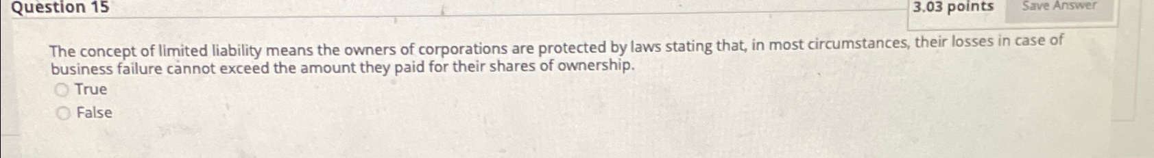 Solved Question 153.03 ﻿pointsSave AnswerThe concept of | Chegg.com