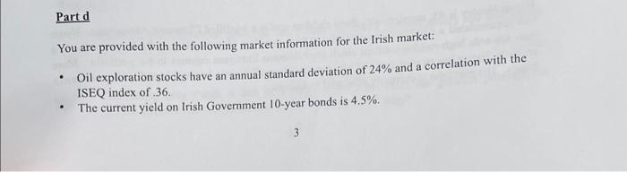 Solved You are provided with the following market | Chegg.com