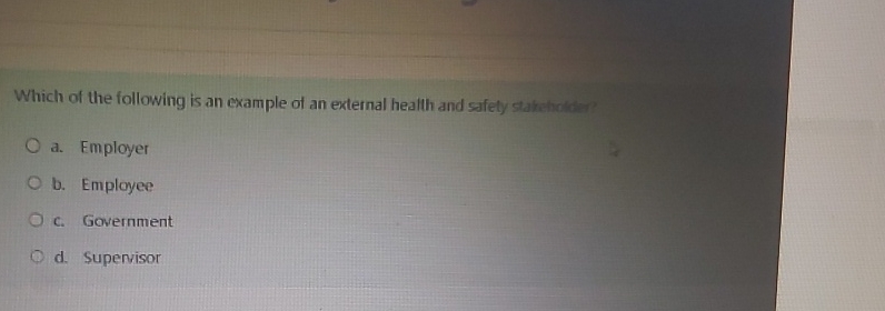 Solved Which of the following is an example of an external | Chegg.com